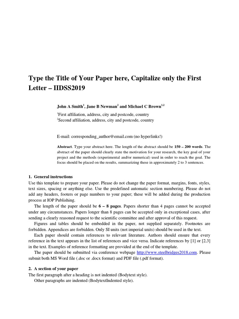 Iop 2019 Iidss Template | PDF | Paragraph | Written Communication