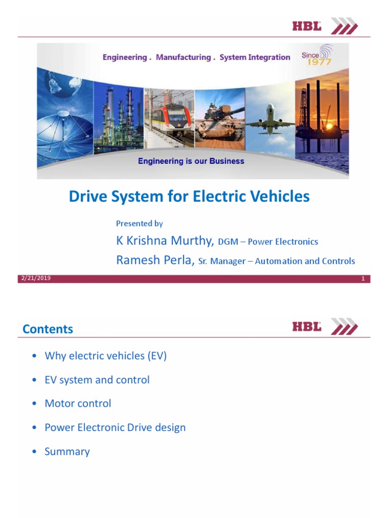 Drive System For Electric Vehicles-1 PDF | PDF | Capacitor | Electric ...