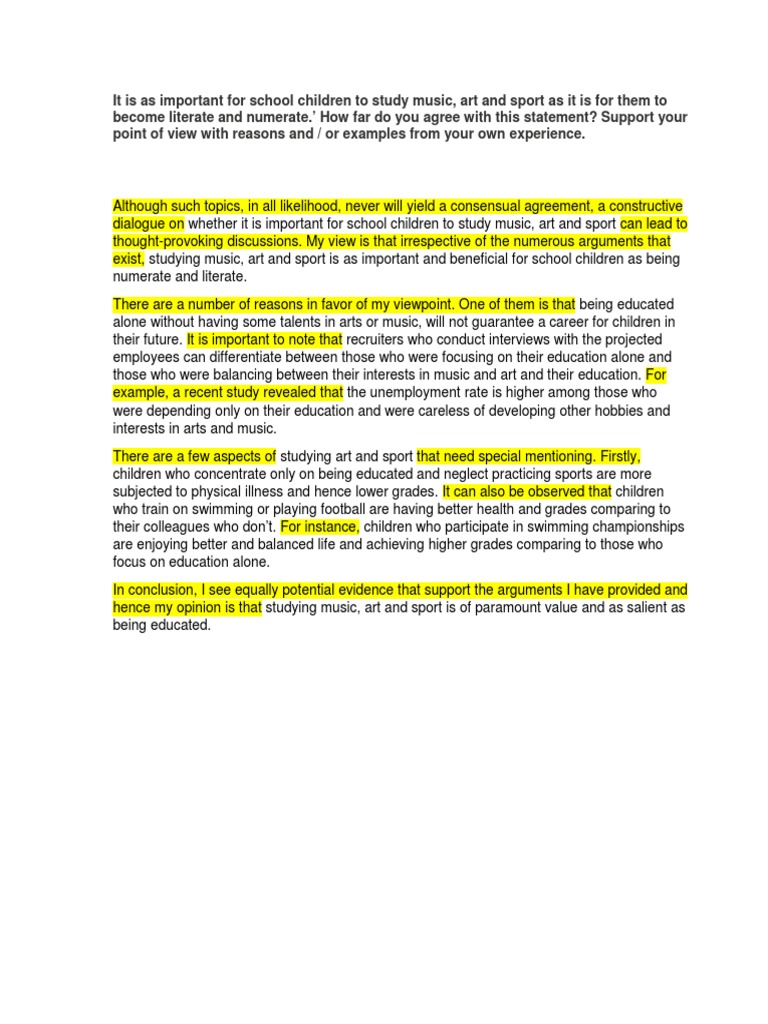 Essay 2 | PDF | Sports | Argument