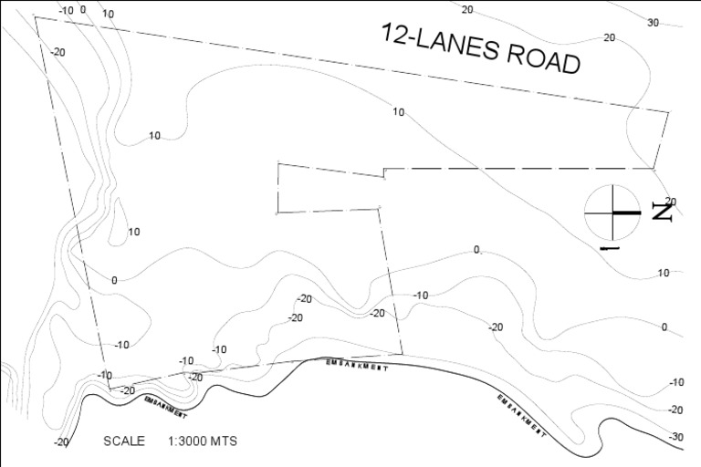 12-Lanes Road: Scale 1:3000 Mts | PDF