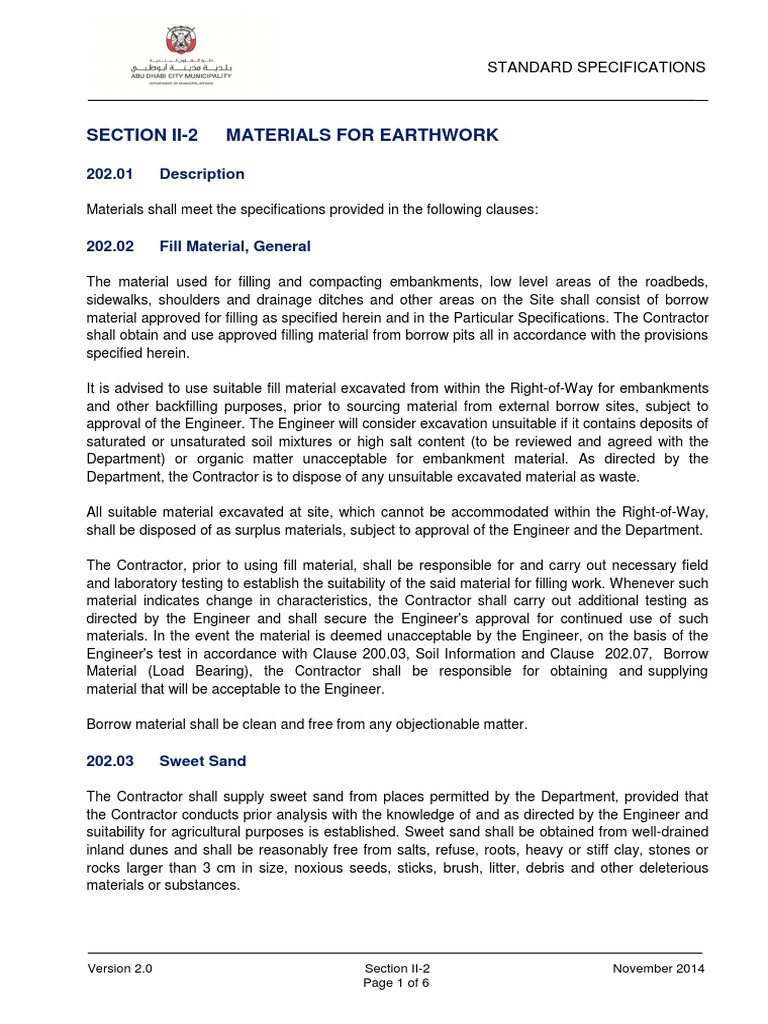 1.1. Imported Backfill Materials | PDF | Specification (Technical ...