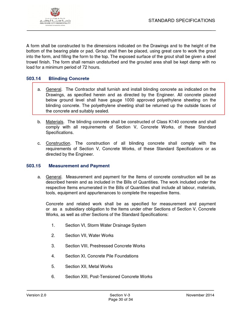 Standard Specifications Form Construction | PDF | Prestressed Concrete ...