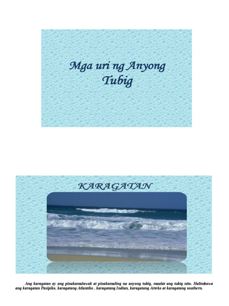 Anyong Tubig | PDF