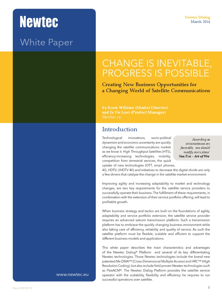 Dialog Newtec | Download Free PDF | Satellite Television | Quality Of ...