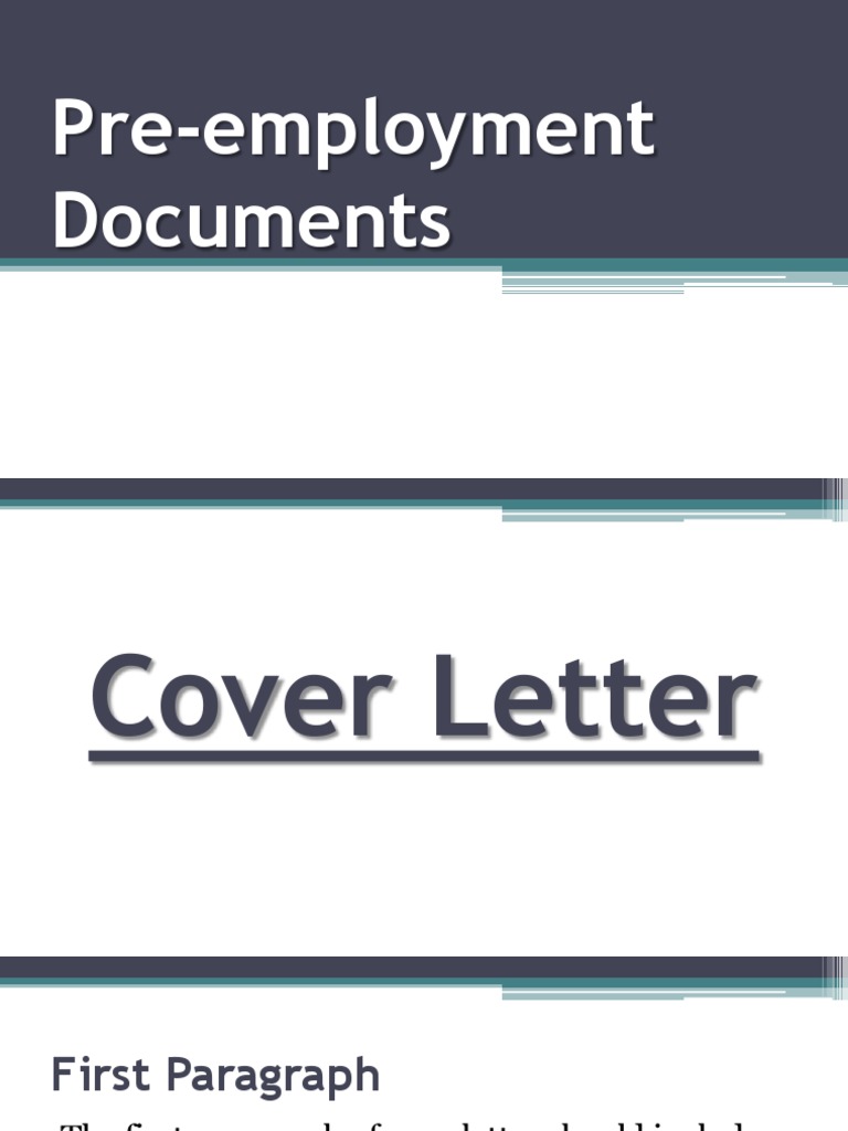 Pre Employment Documents | PDF | Résumé | Communication