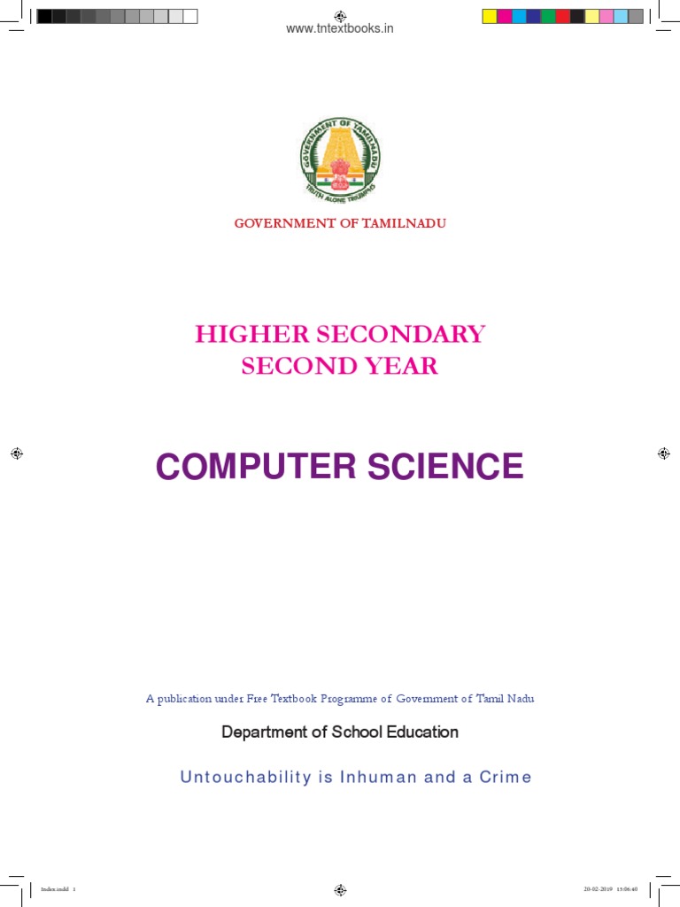 Std12-Computer-Science-EM - WWW - Tntextbooks.in PDF | PDF | Parameter (Computer Programming ...