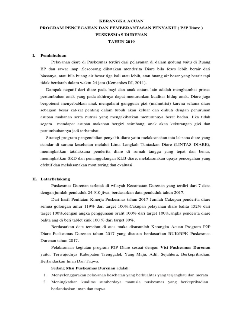 Kap Program Diare | PDF