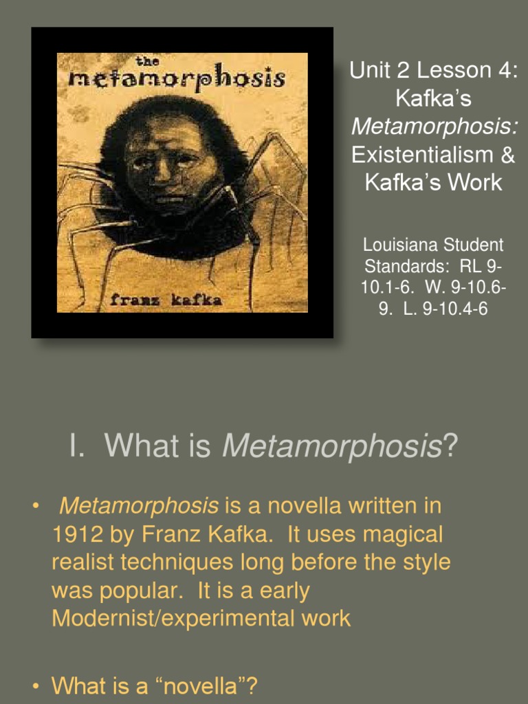 Unit 2 Lesson 4 Notes On The Metamorphosis and Existentialism W ...