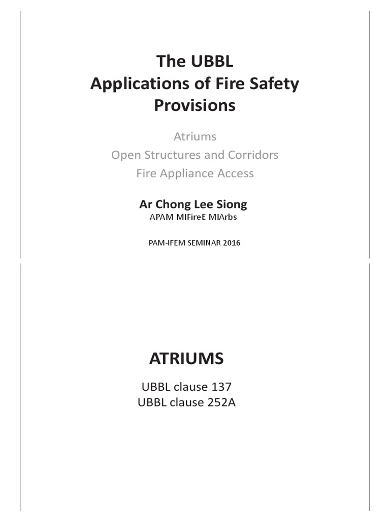 UBBL Application of Fire Safety Provisions | PDF | Fire Sprinkler ...