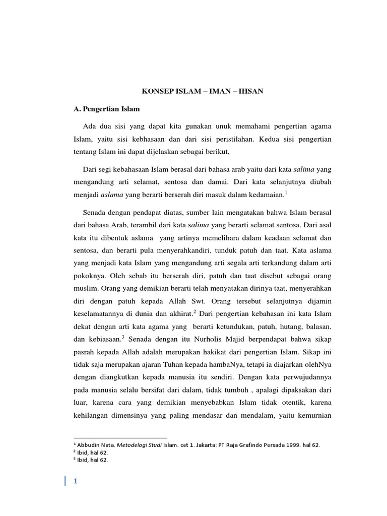 Konsep Iman-Islam - Ihsan | PDF
