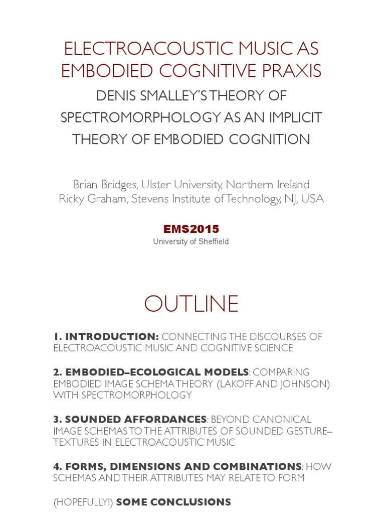 Electroacoustic Music As Embodied Cognit PDF | PDF | Conceptual Model | Pitch (Music)