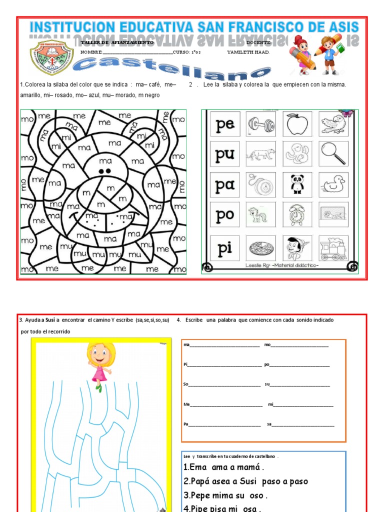 Actividades Didácticas con Letras M, P y S | PDF | Lingüística