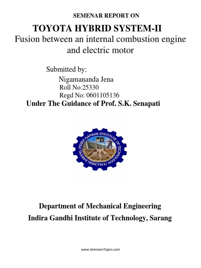 Hybrid Vehical | PDF | Hybrid Vehicle | Transmission (Mechanics)