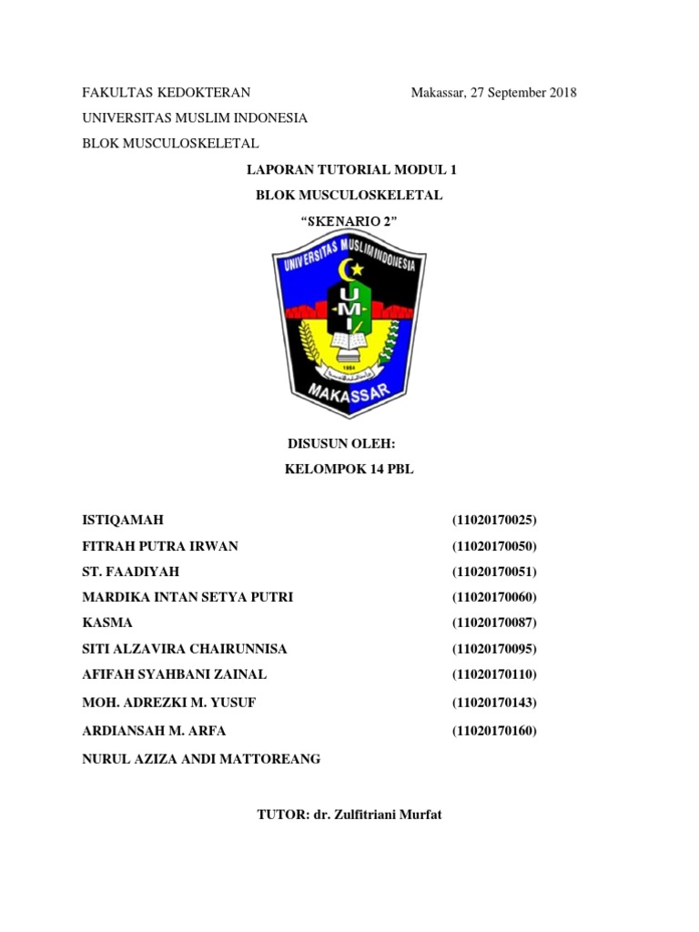 Laporan PBL Musculoskeletal Modul 1 | PDF