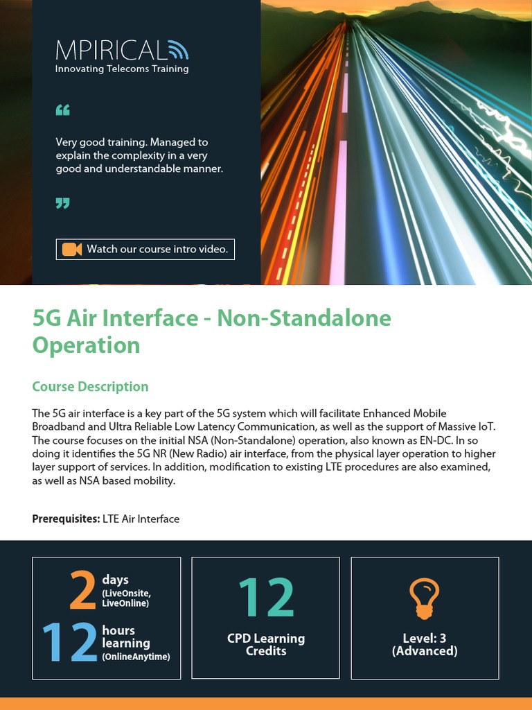 5G Air Interface Non-Standalone Operation PDF | PDF | Mimo | Networks