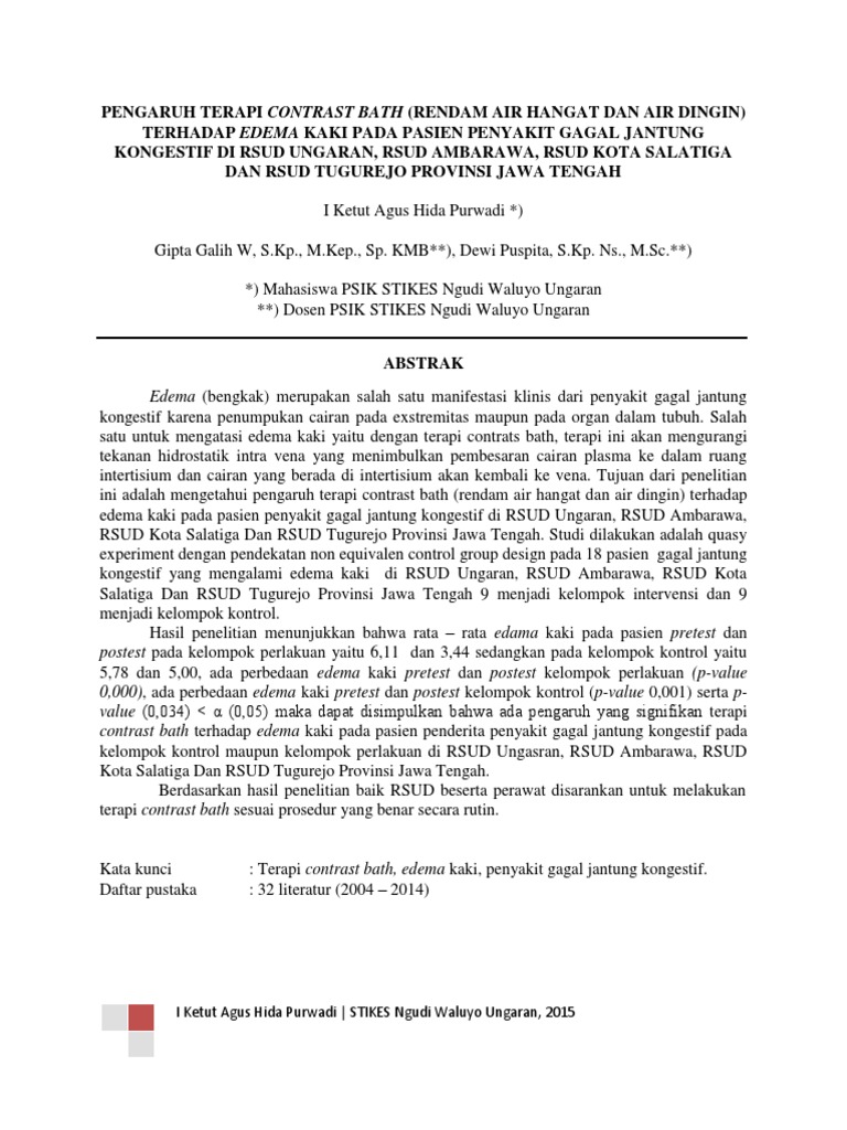 Contrast Bath Pada CHF | PDF