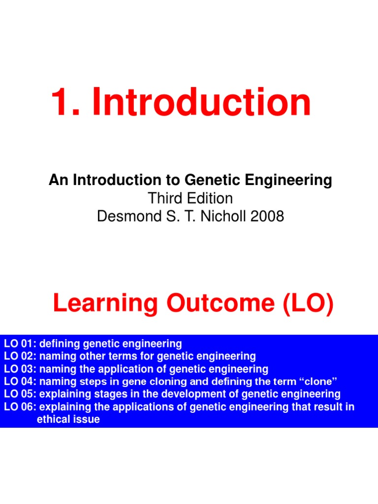 An Introduction To Genetic Engineering: Third Edition Desmond S. T ...