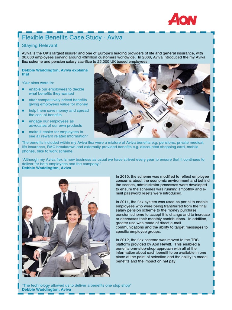 Aon Aviva Flexible Benefits Case Study 2 | PDF | Employee Benefits | Pension