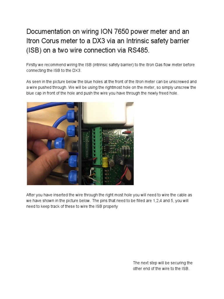 Documentation on How to Wire an Itron Corus Meter | Physical Layer ...