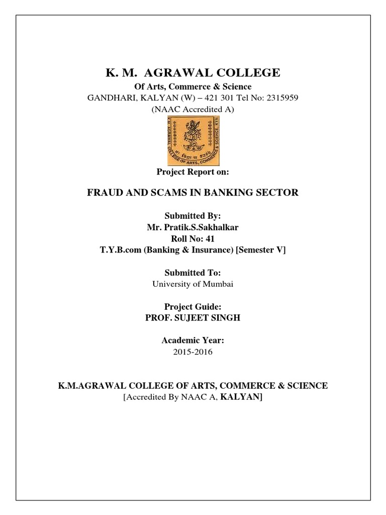 Fraud and Scams in Banking Sector | PDF | Fraud | Cheque