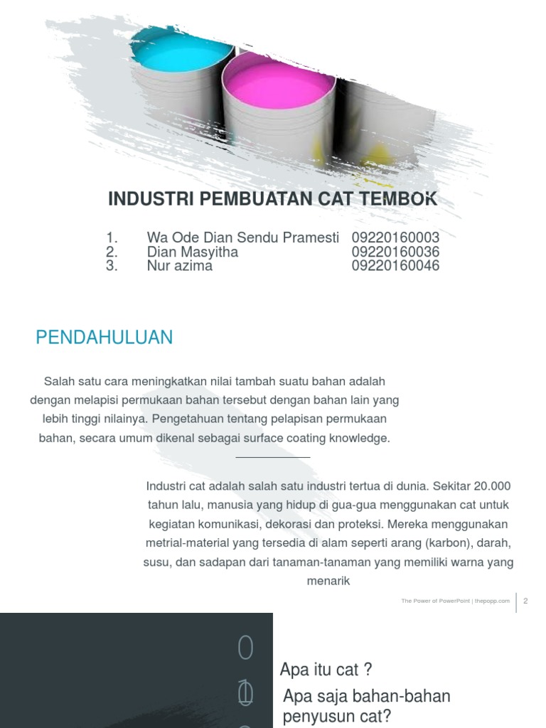 Komposisi dan Proses Pembuatan Cat Tembok | PDF | Seni