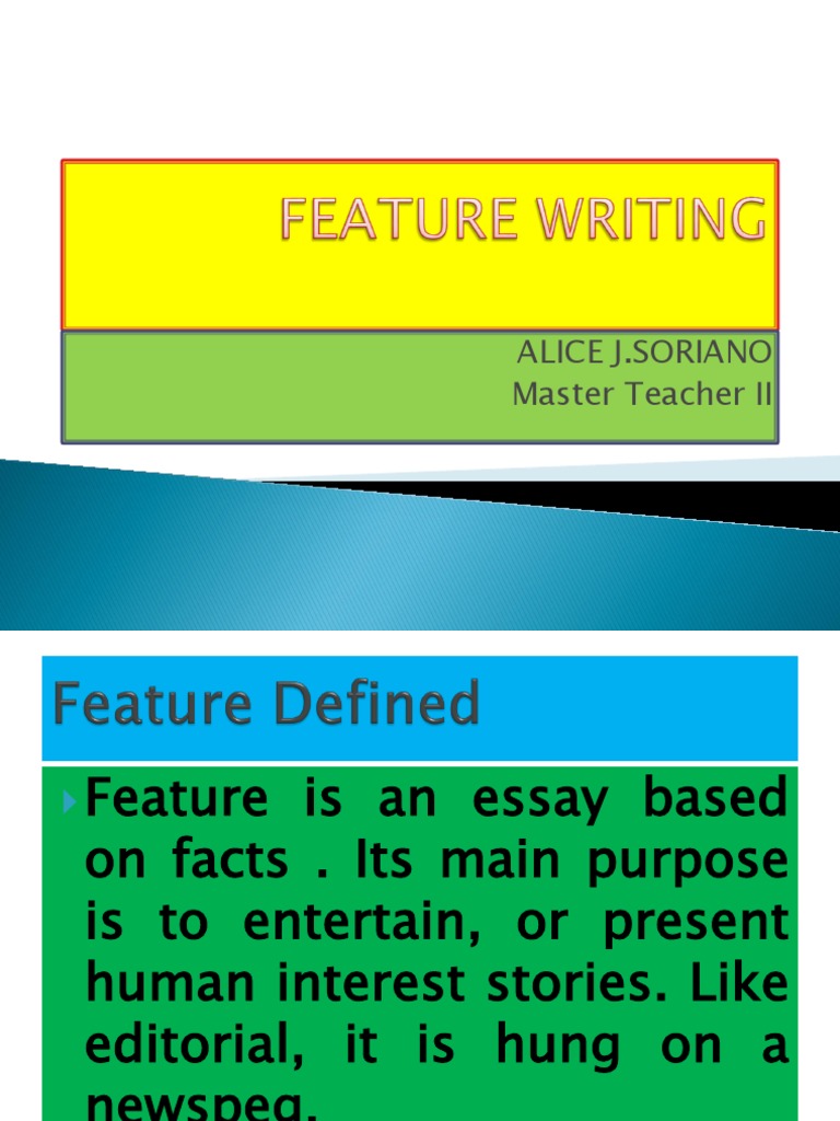 Feature Writing 1 | PDF | Teachers