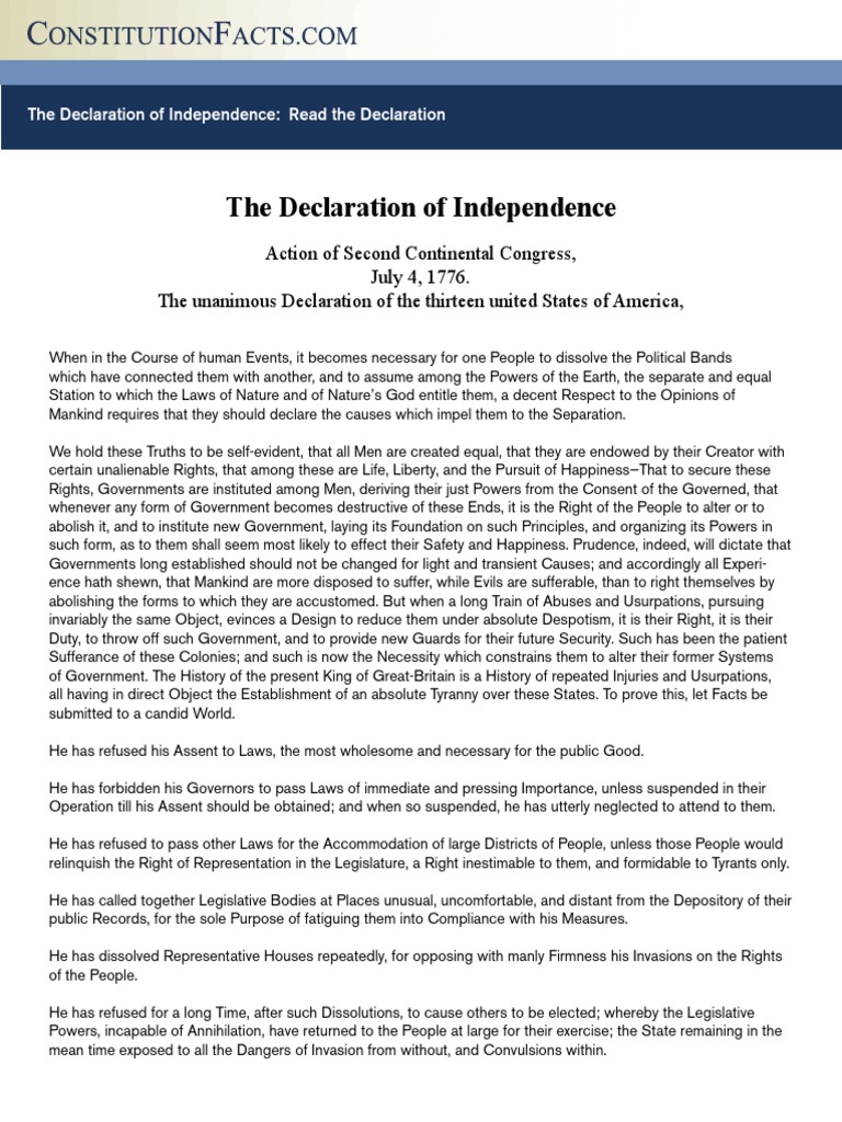 Grievances Against British Tyranny | PDF | Natural And Legal Rights ...