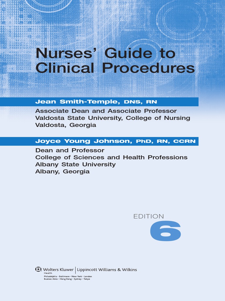 (Nurse Guide To Clinical Procedures) Jean Smith-Temple, Joyce Young ...