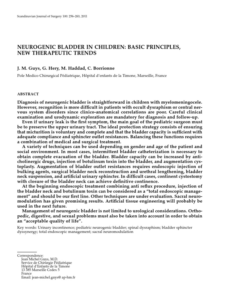 Neurogenic Bladder | PDF | Urinary Incontinence | Urination