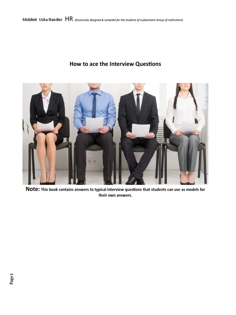 How To Ace Interviews | PDF | Question | Leadership