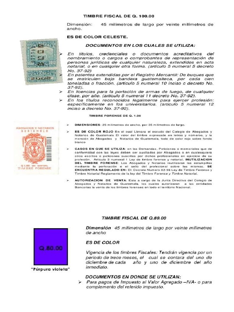 Timbres Fiscales | PDF
