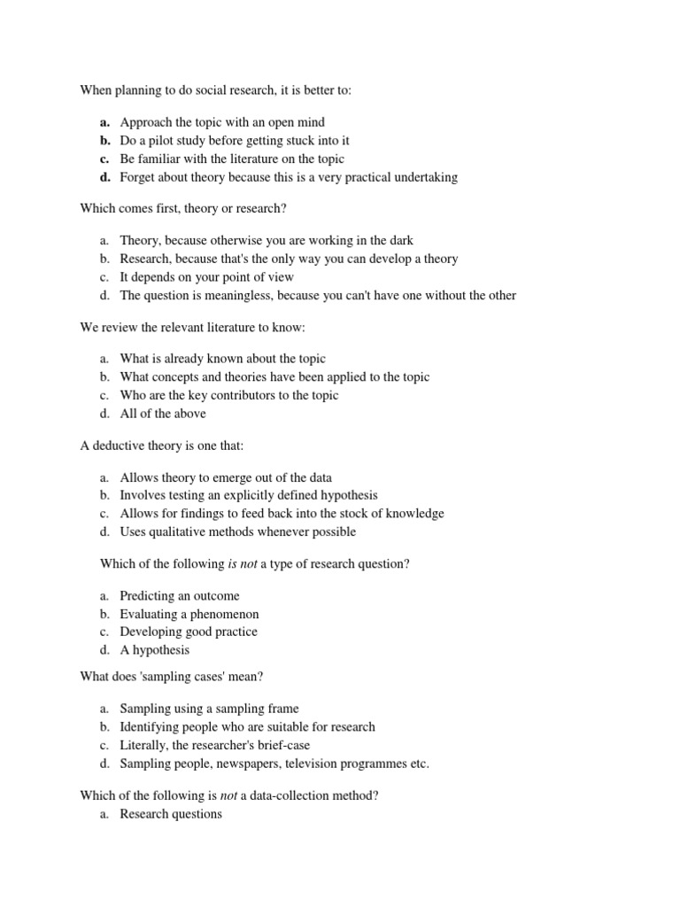 Latihan Soal Multiple Choice 1 | PDF | Empiricism | Positivism