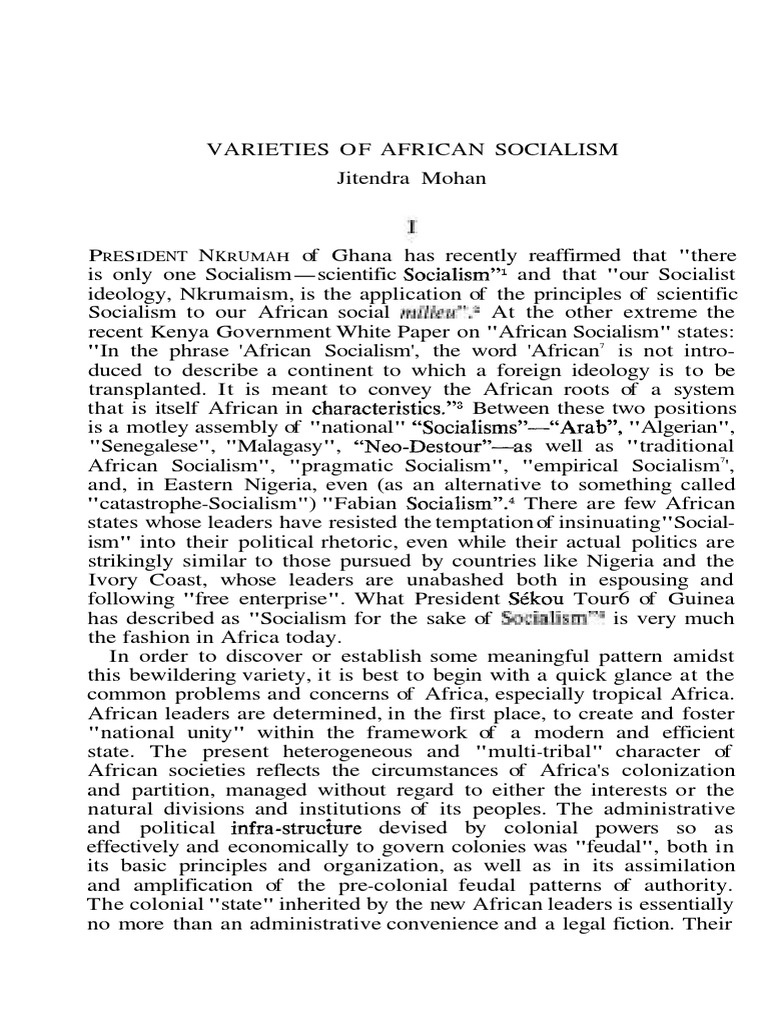 African Socialism PDF | PDF | Socialism | Marxism