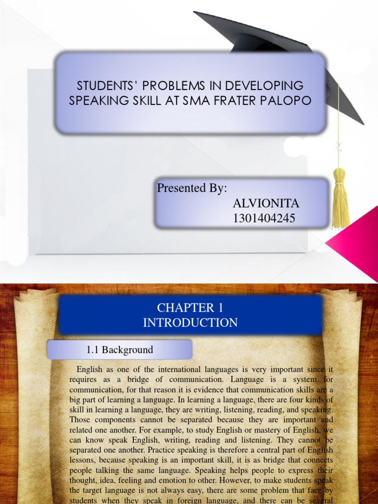 STUDENTS' SPEAKING PROBLEMS | PDF | Foreign Language | Learning