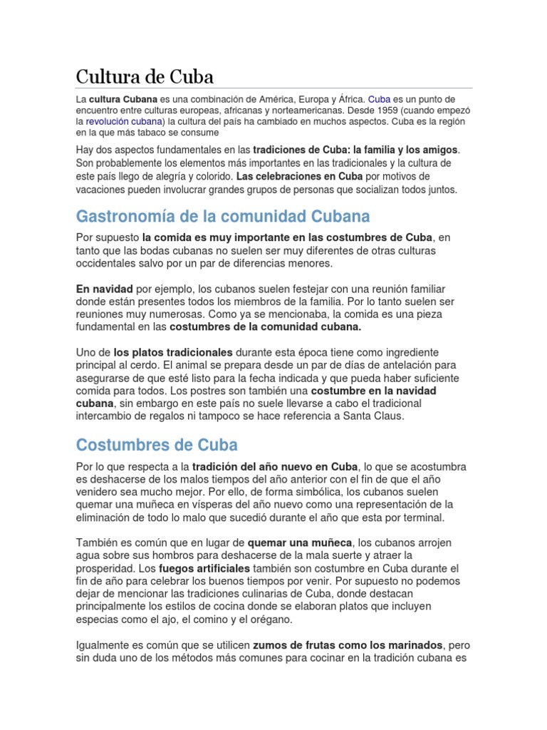 Cultura de Cuba | PDF | Cuba | Haití