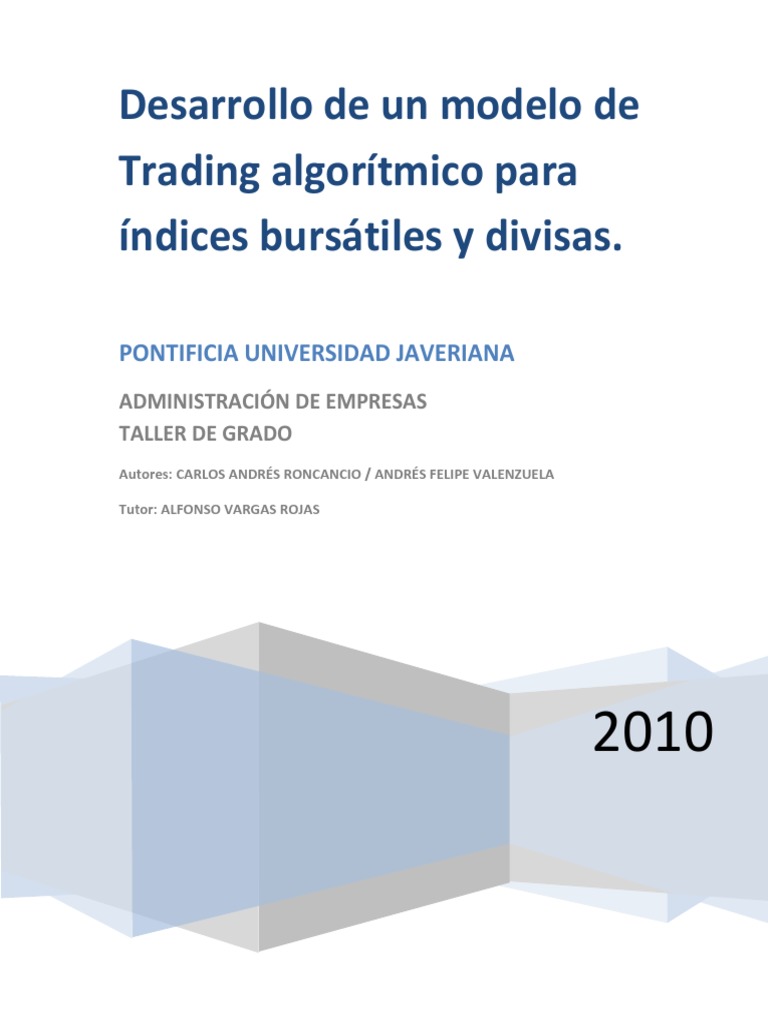 Modelo de Trading Algorítmico Eficaz | PDF | Análisis técnico | Algoritmos