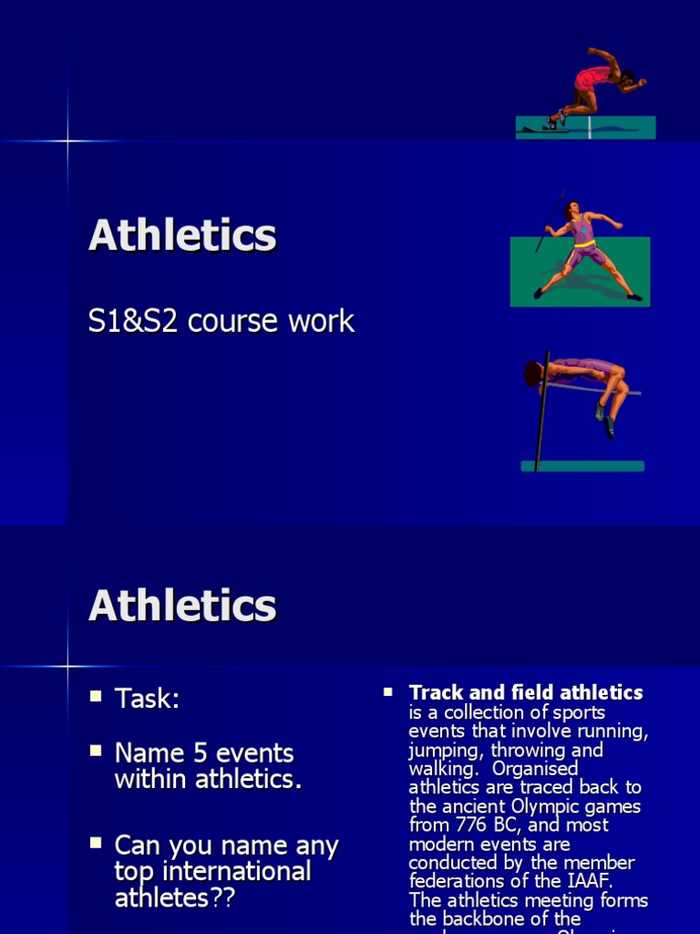 Athletics Power Point | PDF | Track And Field | Running