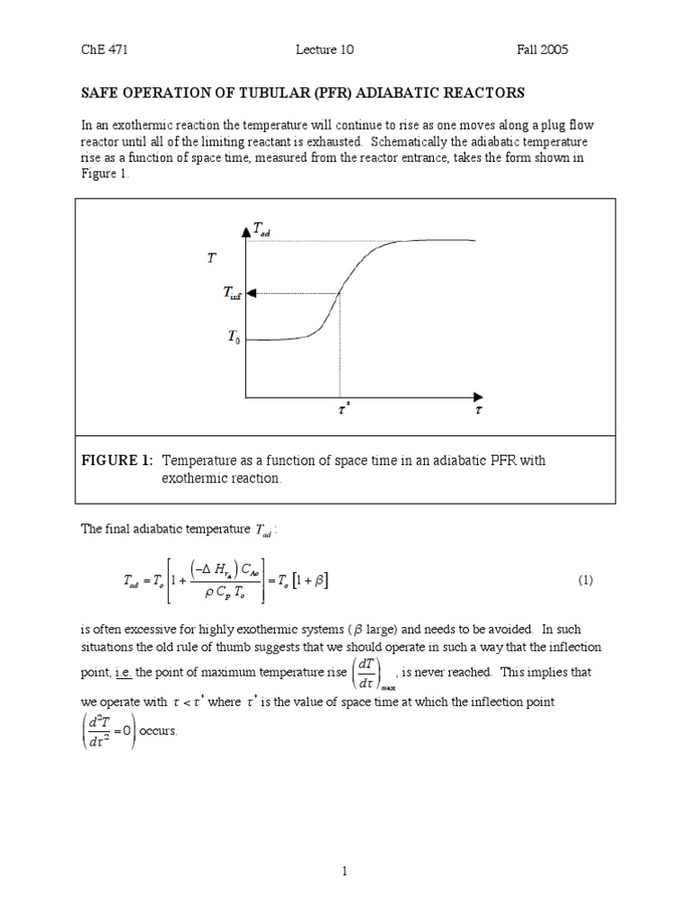 Safe Operation of Tubular Reactors: Developing a Criterion to Avoid Excessive Temperatures in ...