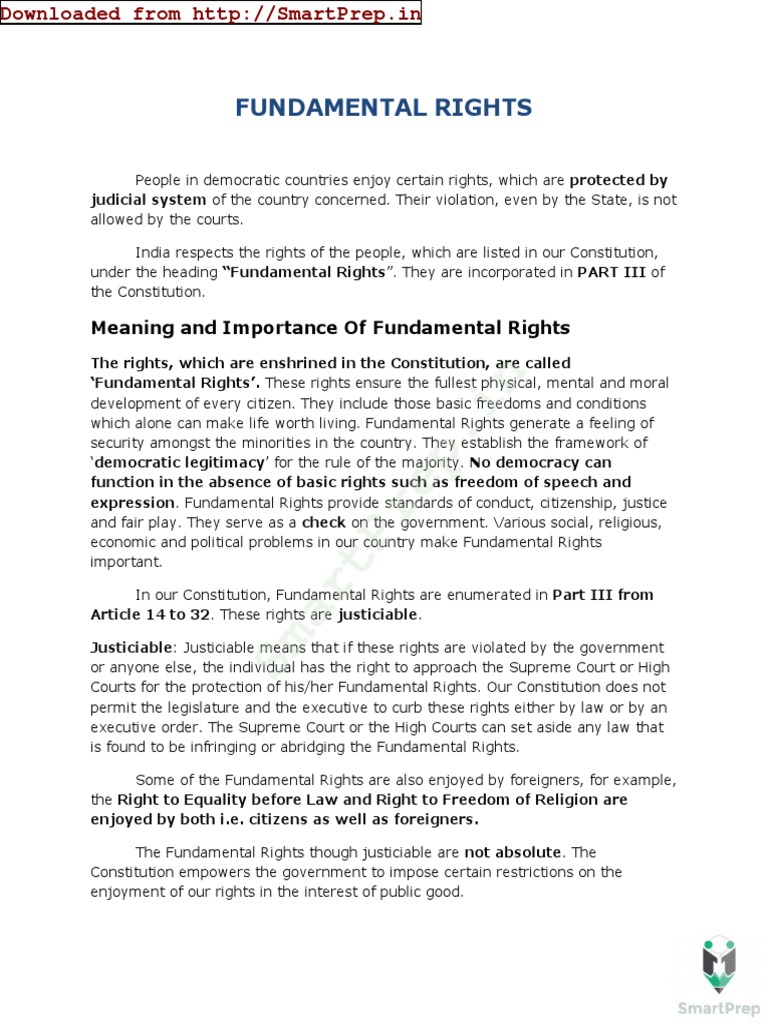 Fundamental Rights | PDF | Justice | Crime & Violence