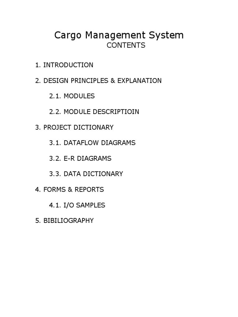 Cargo Management System | PDF | Cargo | Databases