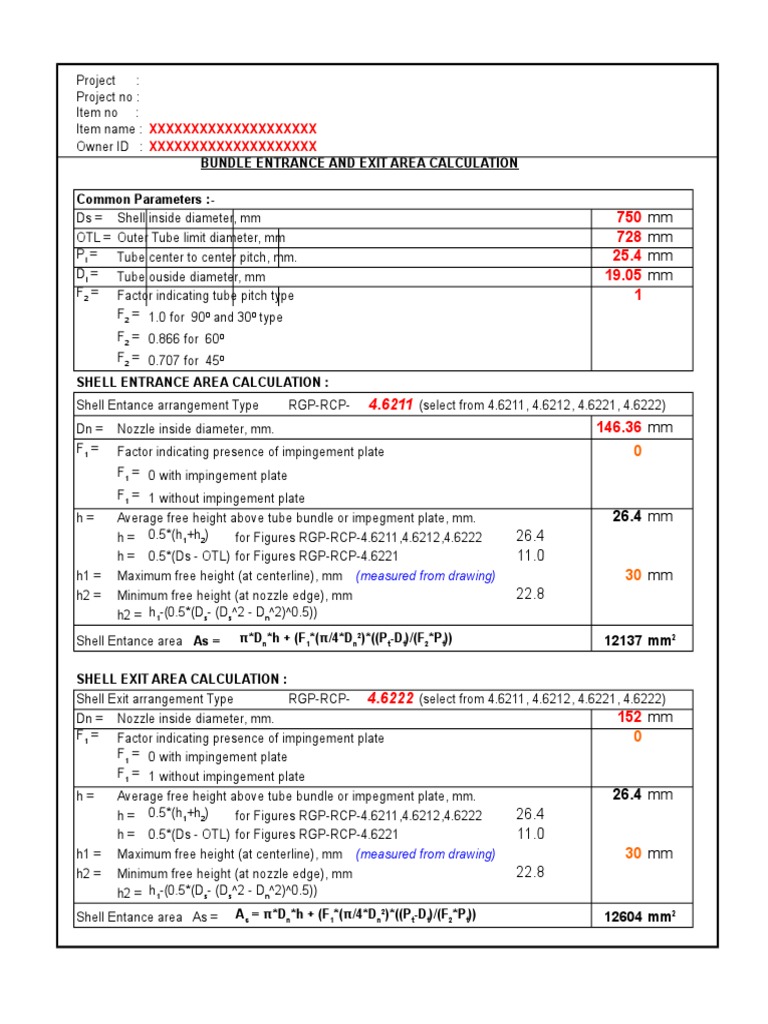TEMA Shell Bundle Entrance and Exit Areas | PDF | Teaching Mathematics ...