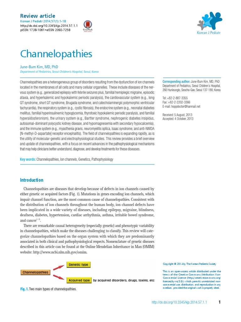 Channelopathies | PDF | Ion Channel | Neuromuscular Junction