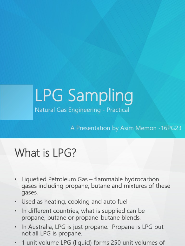 NGE LPG Sampling | PDF | Liquefied Petroleum Gas | Propane