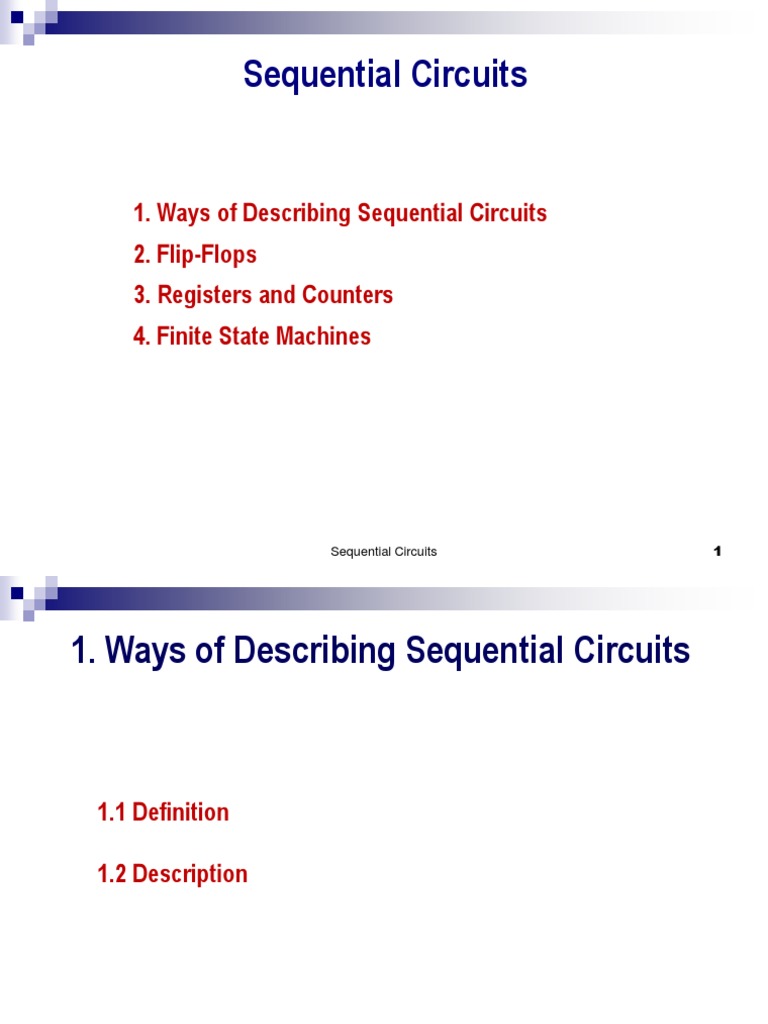 16 Sequential Circuits | PDF | Logic Gate | Electrical Circuits