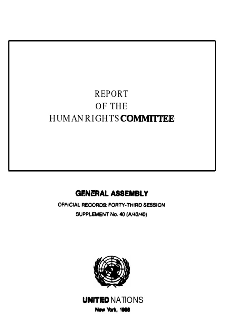 UN Human Rights Report 1988 | PDF | Human Rights | United Nations