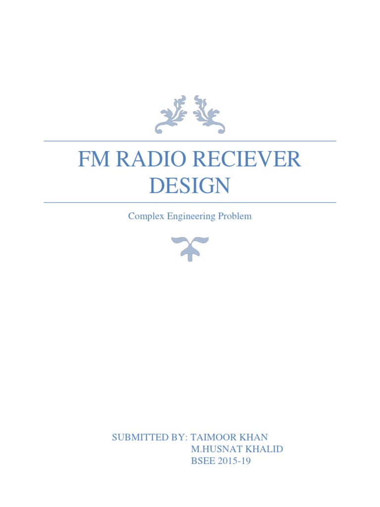 FM Radio Receiver Design Overview | PDF | Frequency Modulation | Radio ...