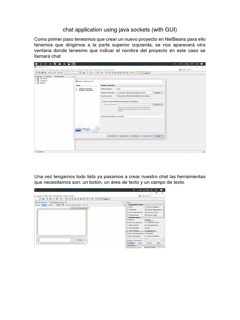 Chat Application Using Java Sockets | Descargar gratis PDF | Chat en ...