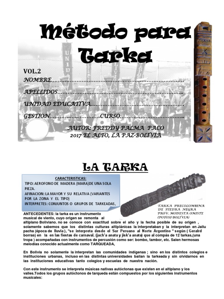 Características y Notas de la Tarka | PDF | Instrumentos musicales | Ocio