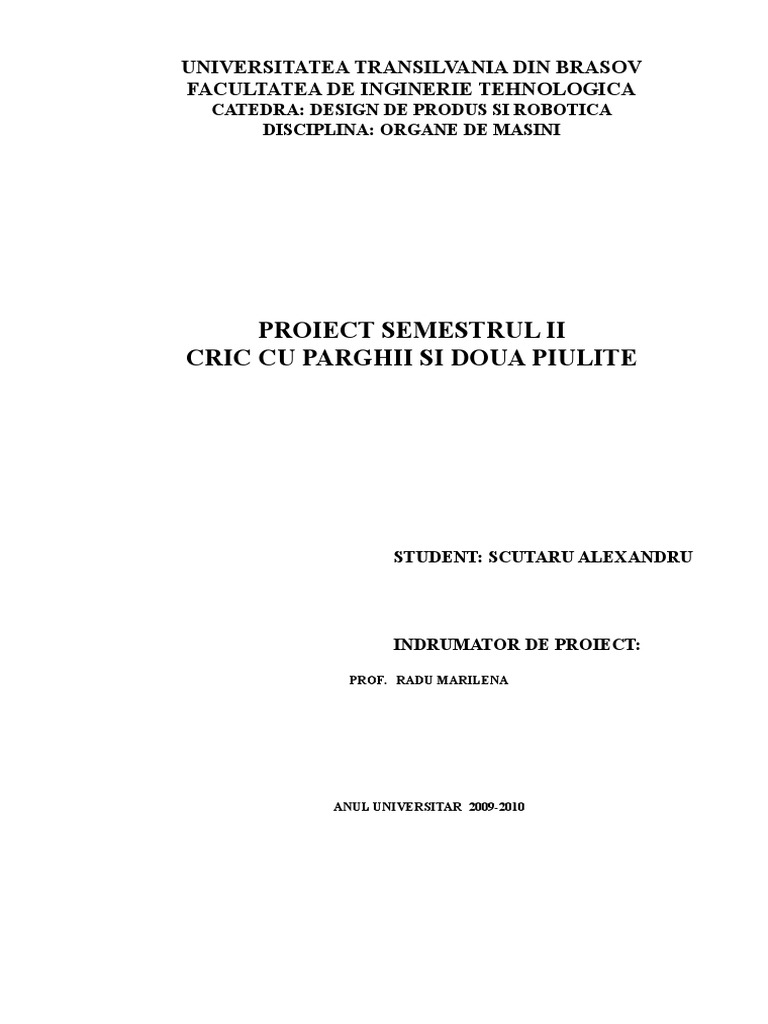 Proiect OM Savescu | PDF