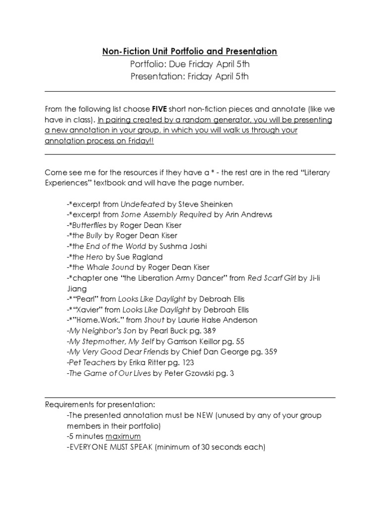 Annotation Portfolio | PDF